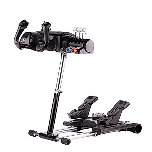 Wheel Stand Pro TB Flight Stand Compatible with Turtle Beach VelocityOne Flight Yoke, Throttle and TB rudders, Also Compatible with Saitek/Logitech Rudders. Flight gear not included.