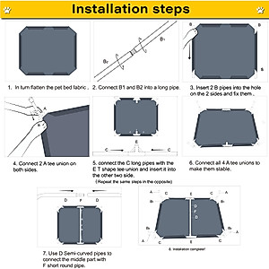 Elevated Dog Bed Raised Dog Bed Cot Bed Small Medium Large Dogs Outdoor Cooling Pet Cat Bed Breathable Mesh Washable (Large, Grey, 42''L x 25''W)