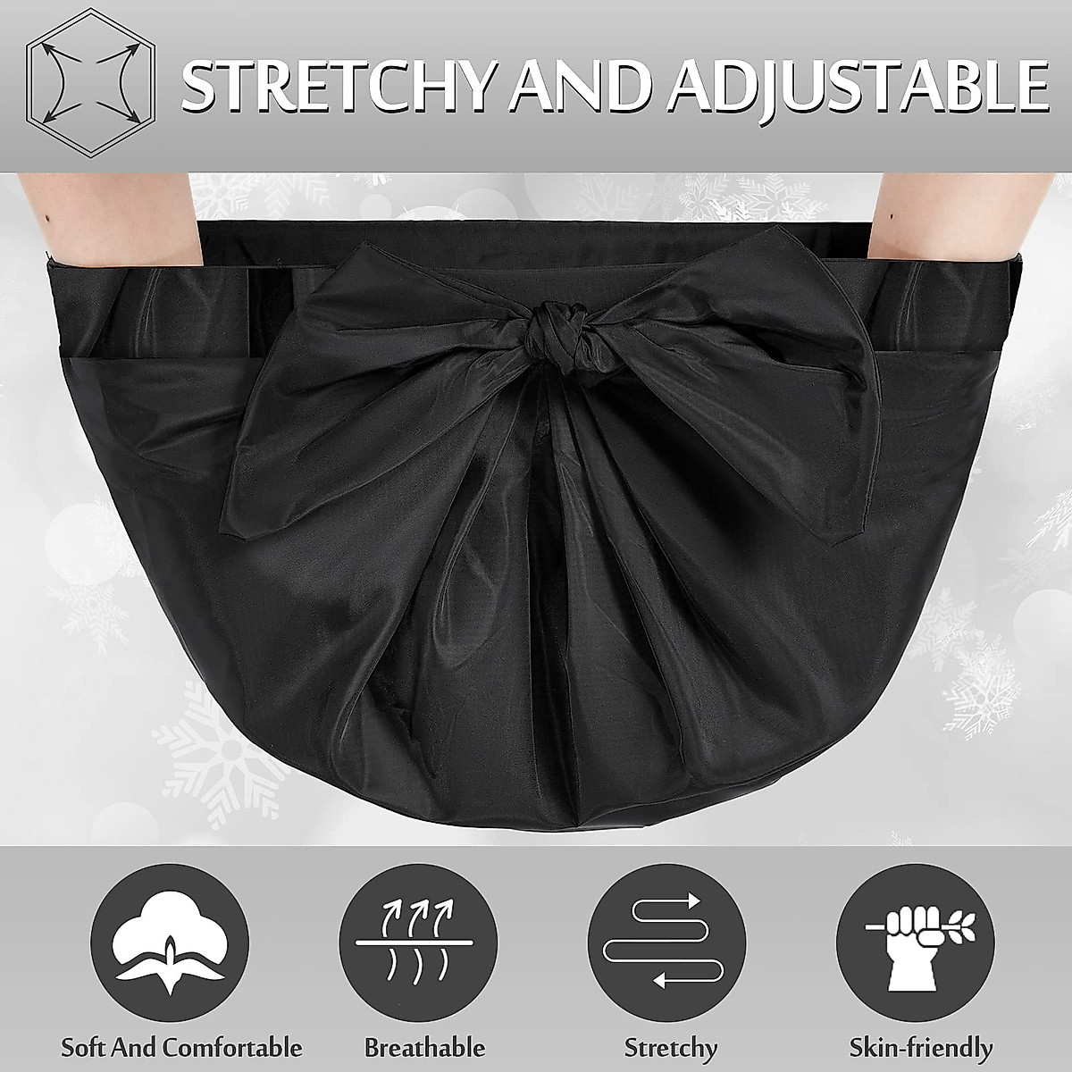 4 Pieces Shower Caps for Women, Waterproof Reusable Shower Hair Caps Elastic Hem Turban Shower Bath Caps Bowknot Satin Bath Hair Caps for Long Short Curly Hair(Dot, Black, Teal, Palm Leaves)