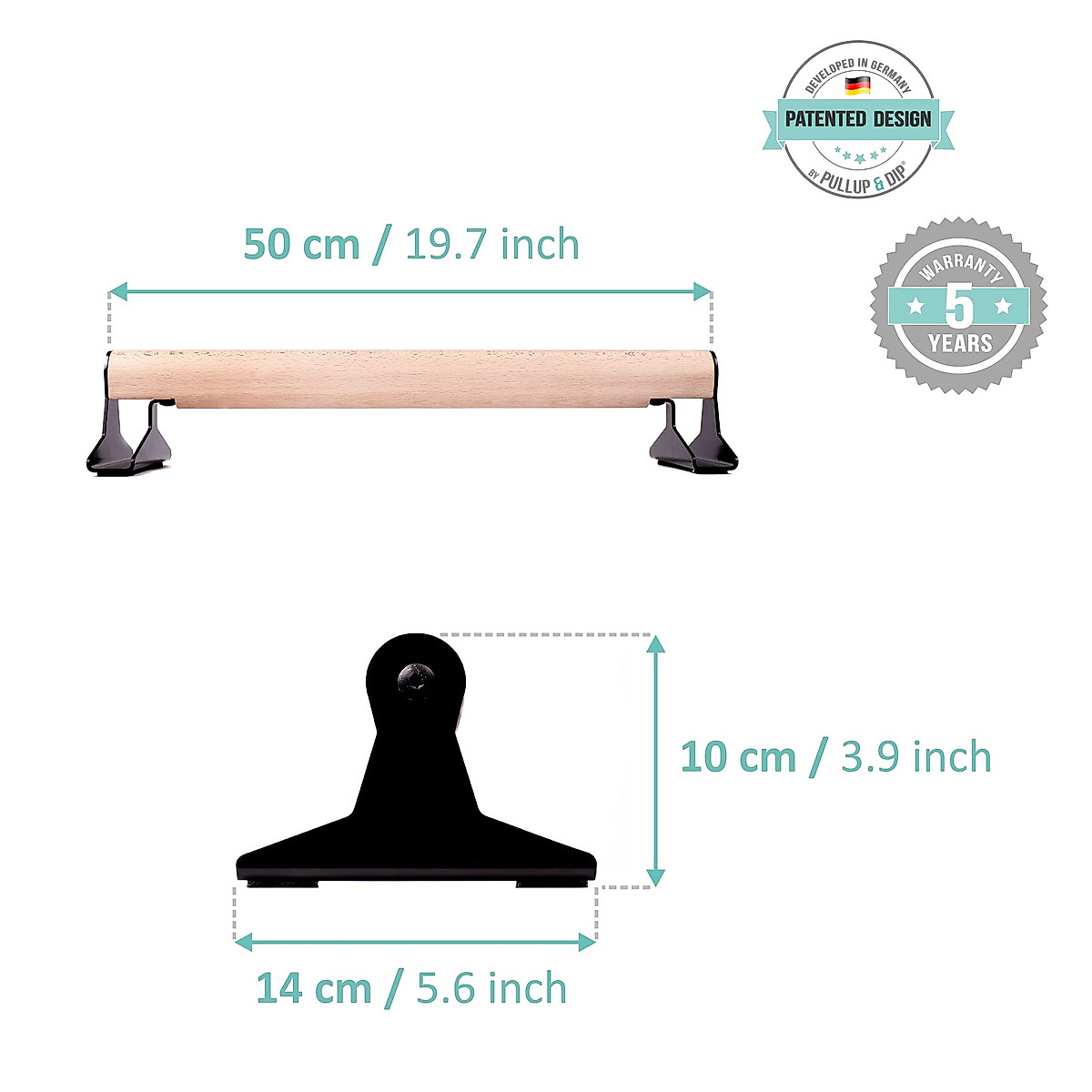 PULLUP & DIP Wooden Parallettes, Low or Medium Gymnastic Bars Handstand Bars With Ergonomical Wooden Handle, Parallette Bars For Calisthenics (LOW (height 4 in))