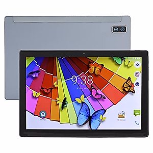 Qinlorgo 10.1 Inch Tablet PC 100-240V Gray 8800mAh Battery IPS Screen Gaming Desktop Tablet (US Plug)