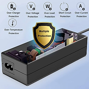 VHBW 12V for Sceptre Monitor Power Cord AC Adapter for Sceptre EC Series 35" 32" 30" 27" 24" 22" 20" 19" 15" E248W E225W E205W E275W C325W-1920R Screen LED-Lit Monitor Power Supply Cord Charger