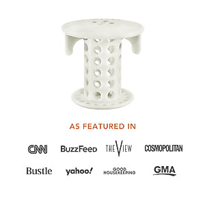 SinkShroom The Revolutionary Sink Drain Protector Hair Catcher/Strainer/Snare, White