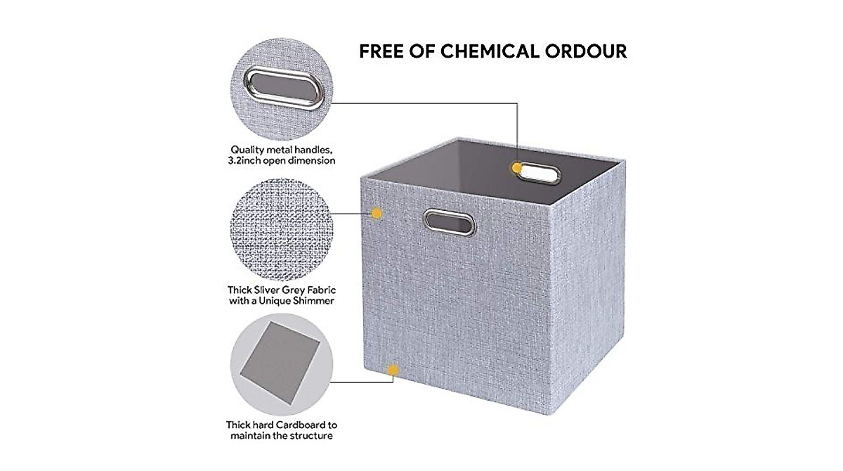 Posprica 11 Inch Cube Storage Bins - Durable & Stylish