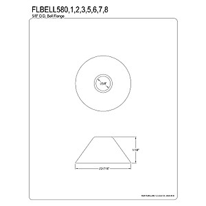 Kingston Brass FLBELL585 Nuvofusion 5/8-Inch OD Bell Flange, 2-3/8-Inch, Oil Rubbed Bronze