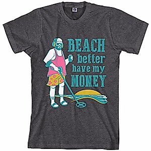 Threadrock Men's Beach Better Have My Money T-Shirt M Dark Heather