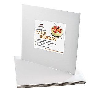 Cake Supplies On Sale, LLC 12" Square Coated Cakeboard, 12 ct.