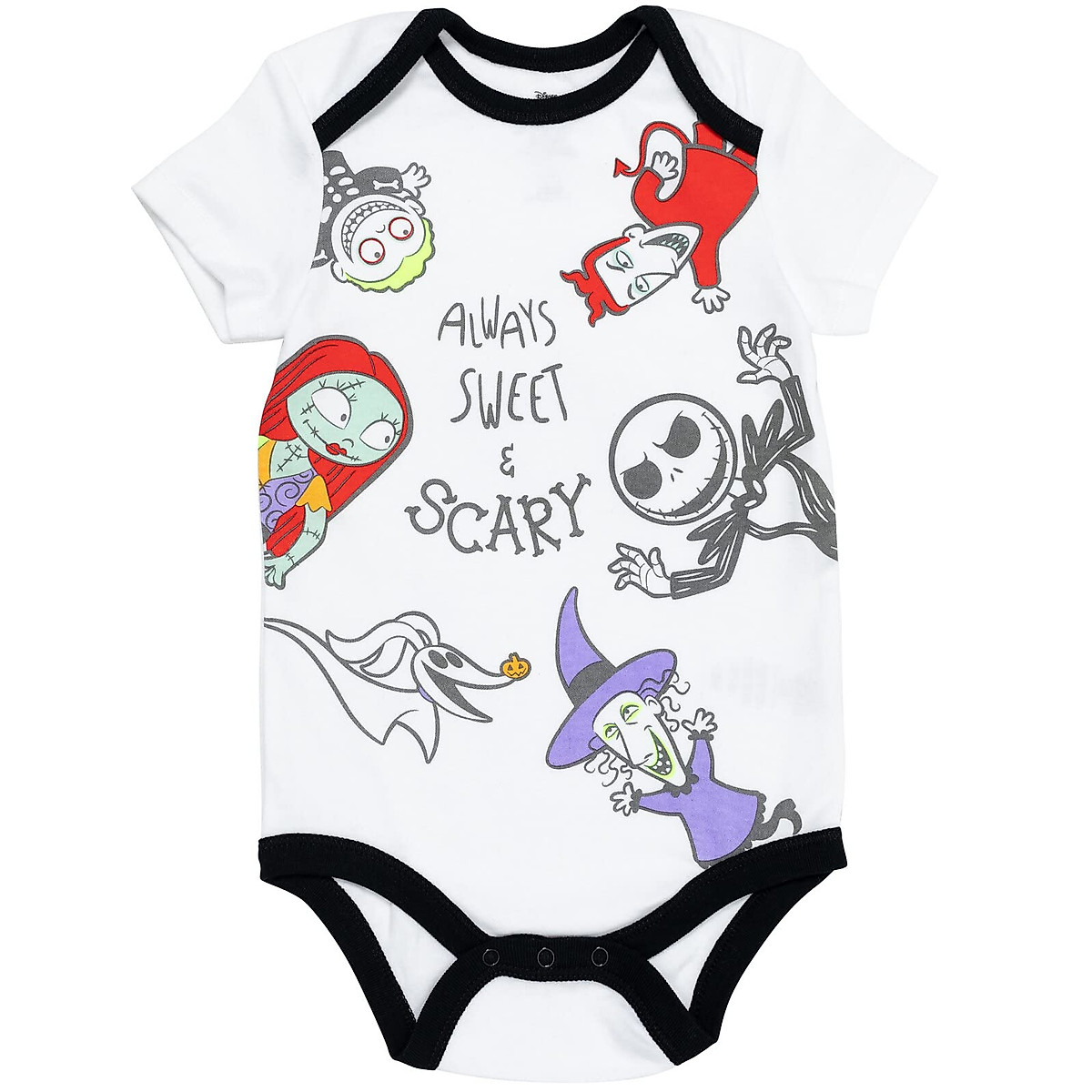 Disney Nightmare Before Christmas Jack Skellington Sally Infant Baby Boys 5 Pack Bodysuits Multi 18 Months