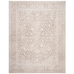 SAFAVIEH Reflection Collection Area Rug - 8' x 10', Beige & Cream, Vintage Distressed Design, Non-Shedding & Easy Care, Ideal for High Traffic Areas in Living Room, Bedroom (RFT670A)