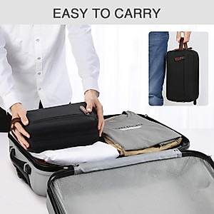 TOUPONS Men's Travel Toiletry Organizer Bag Water-resistant Shaving Dopp Kit Bathroom Bag (Black Water-resistant)