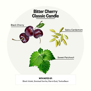 Apotheke Scented Candles for Home, Bitter Cherry - 10.5 oz Long-Lasting Premium Luxury Soy Wax Jar Candle, 60-70 Hours Burn Time - Notes of Black Cherry, Cardamom & Chili Pepper