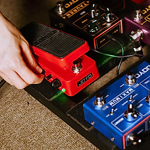 JOYO WAH-II Classic and Multifunctional WAH Pedal Featuring Wah-Wah/Volume Functions with WAHWAH Sound Quality Value knob (Red)