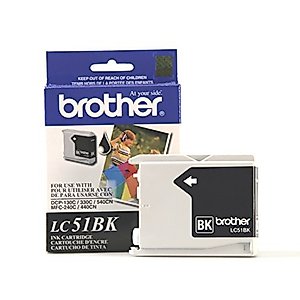 5 X Brother LC51BKS - Black Ink Cartridge 2 Pack