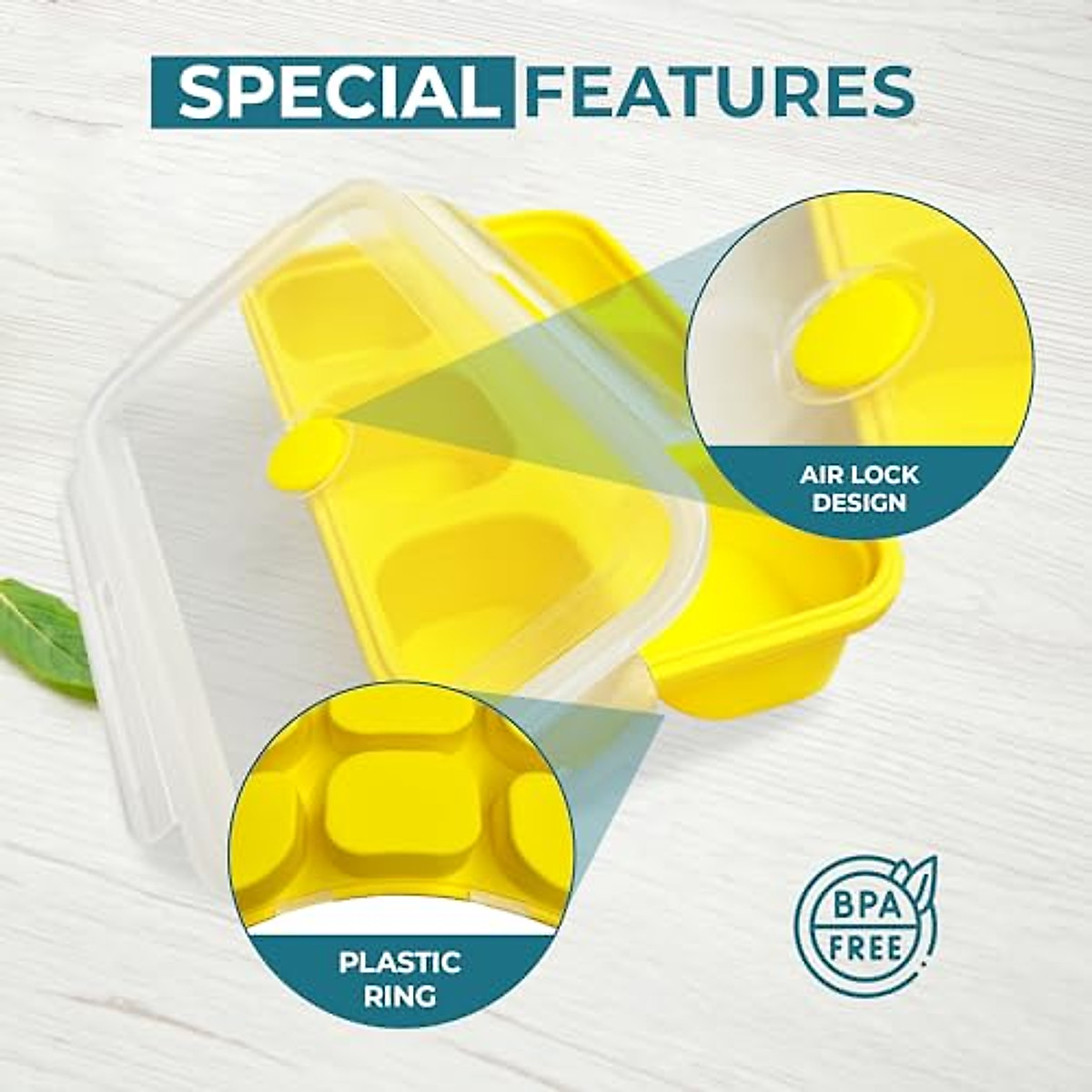 1 Cup SILICONE FREEZER MOLDS with lids, SILICONE STORAGE CONTAINERS, SILICONE MOLDS for Food, Soup Sauce Meal Prep, (BPA Free)