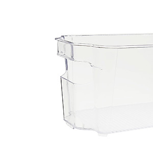 Okuna Outpost Clear Plastic Freezer Organizers, Breastmilk Storage Containers (14.5 x 4 x 3.75 In, 2 Pack)