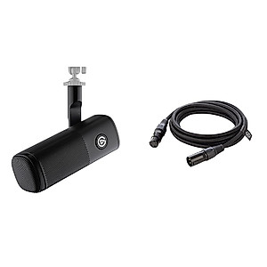 Elgato Wave DX with Cable - Dynamic XLR Microphone with 10ft/3m XLR Cable, Speech optimised for Podcasting, Streaming, Broadcasting, No Signal Booster Required, Works with Any Interface, PC/Mac