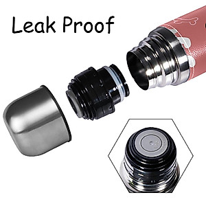 Stainless Steel Leather Vacuum Insulated Mug Puppy Dog Beagle Thermos Water Bottle for Hot and Cold Drinks Kids Adults 16 Oz