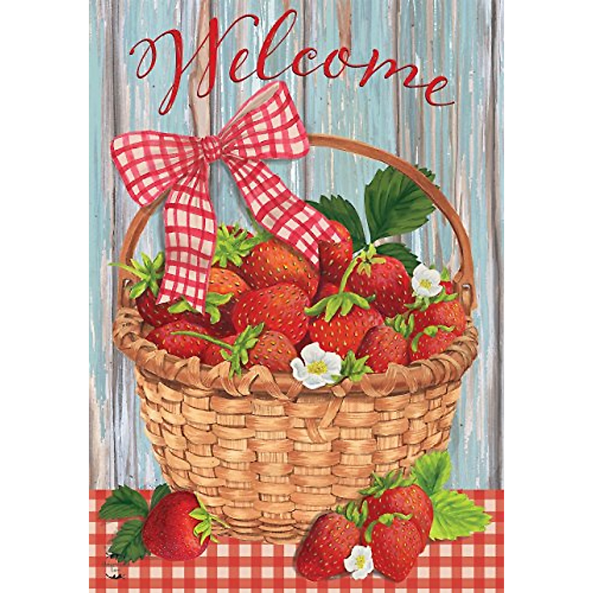 Briarwood Lane Strawberries Summer Garden Flag Fruit 12.5" x 18"