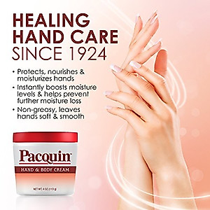 Pacquin Hand and Body Cream (4 Oz.) - Relieve Dry Skin and Rough Hands/Healing Skin Care Since 1924