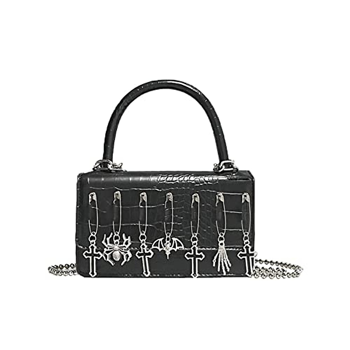 Goth Shoulder Bag Women Metal Punk Rock Mini Handbag Woman Crossbody Bags Purses(punk)
