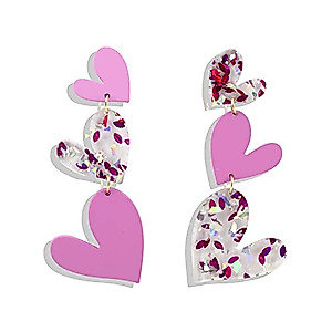 Pink Heart Earrings,Heart Earrings Tayler,Lover Era Earrings,Concert Earrings Outfit,Earring Gifts for Era Tour Concert