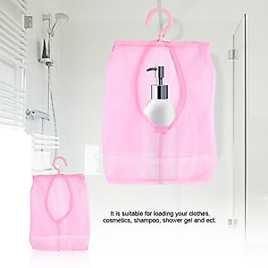 Yosoo Hanging Mesh Storage Bag, Space Saving Hanging Mesh Storage Bag for Clothes Cosmetics Shampoo Shower Gel ()