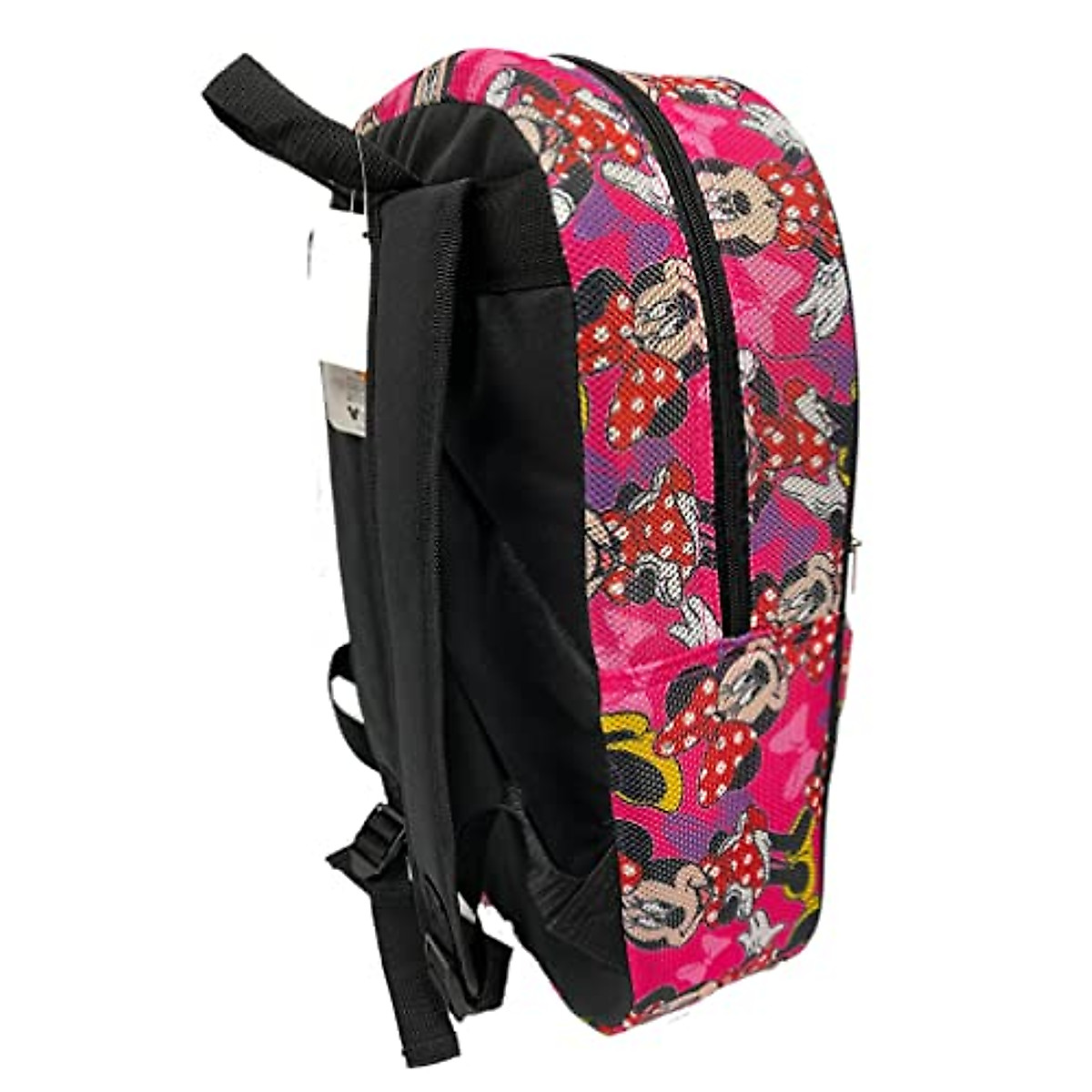 Ruz Disney Minnie Mouse Mesh See Through Clear 16" Inch Backpack for Gym Pool B04563