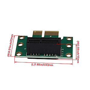 RDEXP PCI-Express 1X Riser Card 90 Degree Right Angle Riser Adapter Card