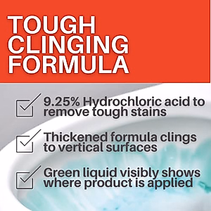 Diversey Crew 04578 Clinging Toilet Bowl Cleaner, 12 x 32 oz./946 mL Squeeze Bottles (Pack of 12)