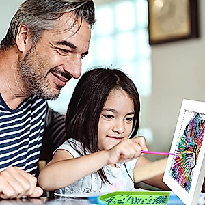 FURDOHAI 5d Diamond Art for Kids Suitable for Ages 6-12 Diamond Art and Crafts Creative Gift (cat)