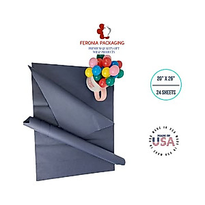 Navy Blue Tissue Paper Squares, Bulk 24 Sheets, Premium Gift Wrap and Art Supplies for Birthdays, Holidays, or Presents by Feronia packaging, Large 20 Inch x 26 Inch