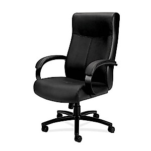 HON Validate Big and Tall Executive Chair - Leather Computer Chair for Office Desk, Black (HVL685)