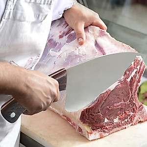 ADCODK Cleaver Fish Knives Professional Viking Cutting Boning Seafood Meat Kitchen Special Sharp Tuna Butcher Knife Full Tang with Sheath