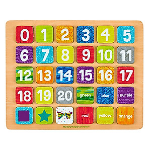 KIDS PREFERRED World of Eric Carle ABC 123 Wooden Jigsaw Puzzle for Preschool Kids & Toddlers (55274)