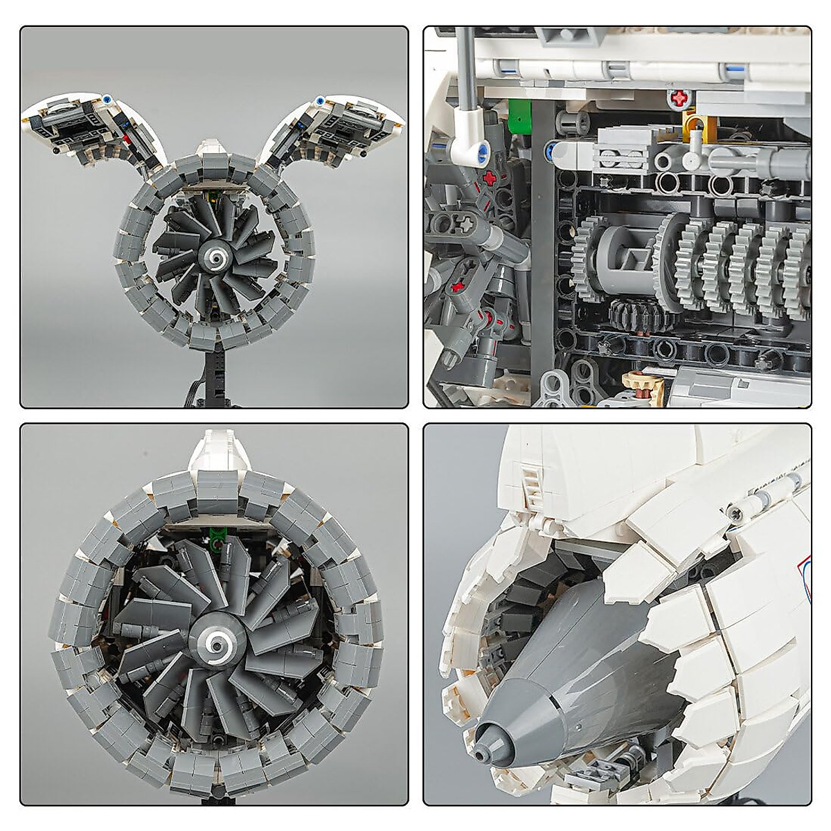 FILONA MOC-133571 CFM LEAP Engine Building Kit, Technik Turbofan Engine Motor Building Blocks, Build Your own Engine That Runs (1659 Pieces)