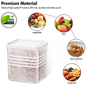 Poeland 3 Pack Refrigerator Organizer Boxes, Fridge Side Door Storage Containers with Lid, Stackable Food Storage Organizer for Kitchen, Refrigerator (Translucent)