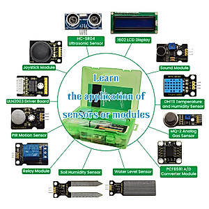 KEYESTUDIO Super Starter Kit for Raspberry Pi 4 3 3B/3B/B+, Tutorials C Language Python Java Code STEM Education Kit