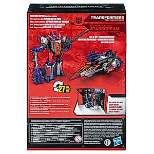 Transformers Toys Studio Series Voyager War for Cybertron 06 Gamer Edition Starscream, 6.5-inch Converting Action Figure, 8+