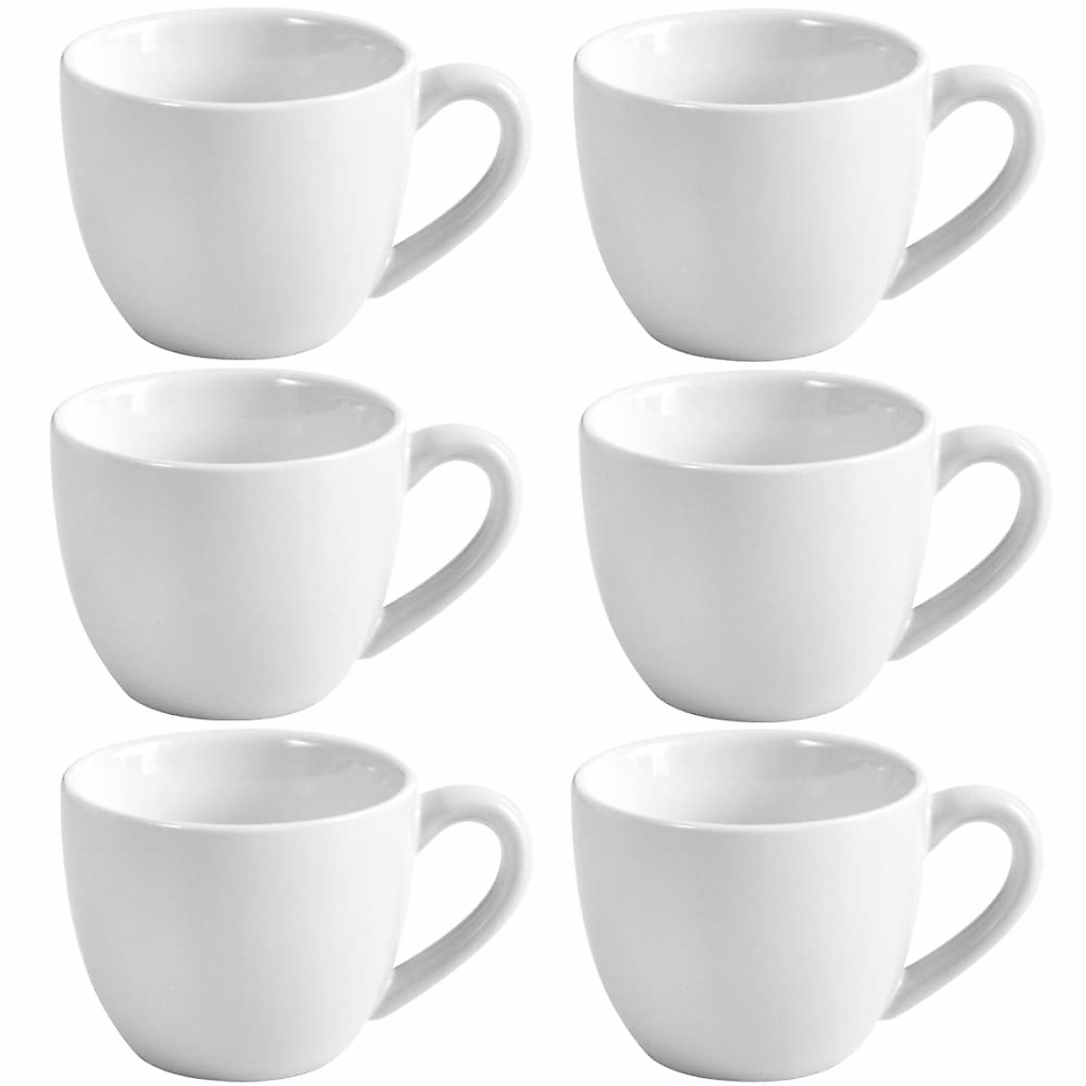 homEdge Mini Procelain Espresso Cup, 3 Ounces / 90 ml Tiny Coffee Mugs Demitasse for Espresso, Tea- White