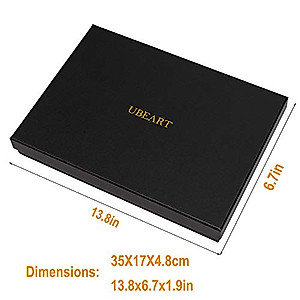 UBEART Glass Dip Pen Set,28 Pieces Calligraphy Set Includes 24 Color Inks Cleaning Cup Pen Holder 2 Crystal Glass Pens,Calligraphy Kit Ideas for Birthday Graduation Gifts Beginners