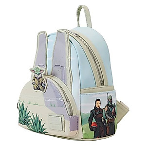 Loungefly The Mandalorian Grogu Stone Glow in the Dark Mini-Backpack, Amazon Exclusive