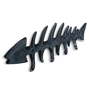 Wallcharmers Large Fish Bone Key, Leash, & Towel Holder | Nautical Home & Wall Decor
