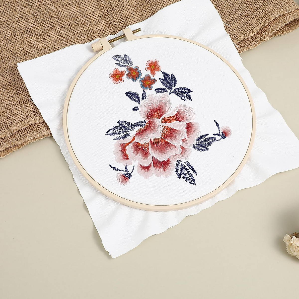 10 Pcs Embroidery Fabric Squares White Cotton Fabric Natural Cotton Embroidery Cloth Fabric Precut Cross Stitch Fabric Classic Aida Cloth Cotton Fabric for Embroidery Garment Craft (7.9 x 7.9inch)