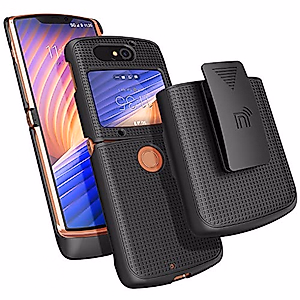 Case with Clip for Motorola RAZR 5G Flip Phone, Nakedcellphone [Black] Hard Shell Slim Cover with [Rotating/Ratchet] Belt Hip Holster Holder Combo for Motorola Moto RAZR 5G Flip Phone (2020) XT2071
