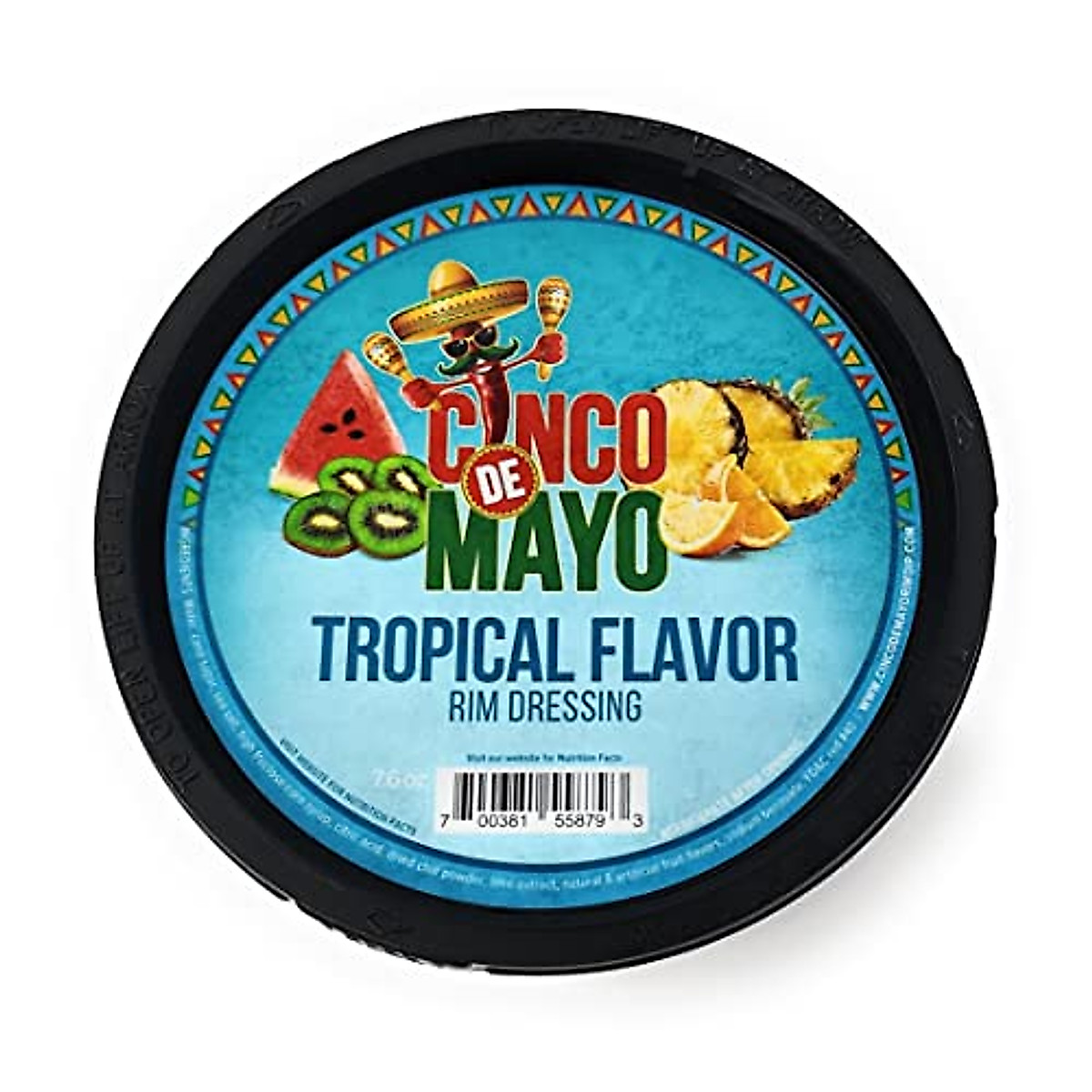 Cinco de Mayo Tropical Rim Dip Cocktail Rim Dressing (1 x 7.6 oz. Container)