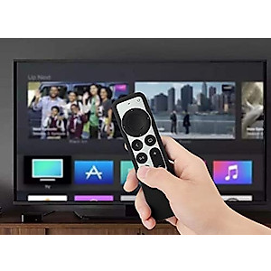 TV Mount Compatible with Apple TV 4K HD 4th 5th Gen, Auswaur Wall Mount Bracket Holder Compatible with Apple TV HD 4K with Black Silicone Siri 2021 2nd / 3rd Gen 2022 Remote Control Protection Case