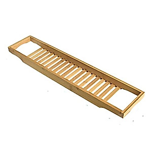 ZLXDP Bathtub Rack Tray Bathroom Storage Rack Bath Bridge Multi-Function for Book Organizer Wine Glass Shelf