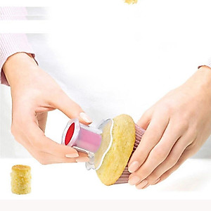 GXHUANG 2pcs Cupcake Corer Tools Muffin Cake Pastry Corer Model Plunger Cutter Decorating Plastic Cake Digging Holes Device - Cupcake Filling ToolMini Cupcake Corer - Cupcake Hole Punch -