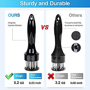 Vovoly Meat Tenderizer Tool, Premium Meat Tenderizer, Stainless Steel 24 Sturdy & Sharp Needle, Easier-Use for Kitchen Cooking Tenderizing Steak Beef Poultry BBQ & Marinade than Meat Hammer Mallet.