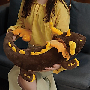 HUYMHTER Zhongli Plush Dragon Decoration Throw Pillow for Genshin Impact Game Fans Gift